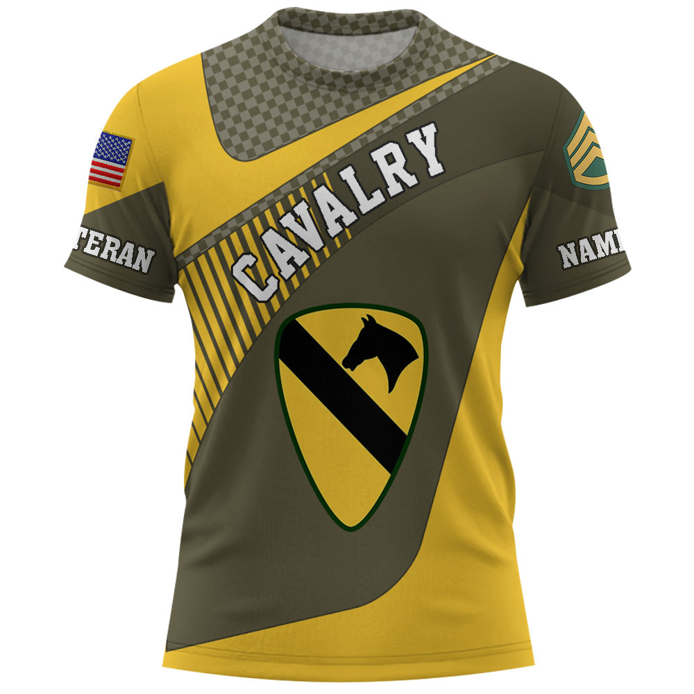 Custom US Military Division Shirt Military Soldier Veteran All Over ...