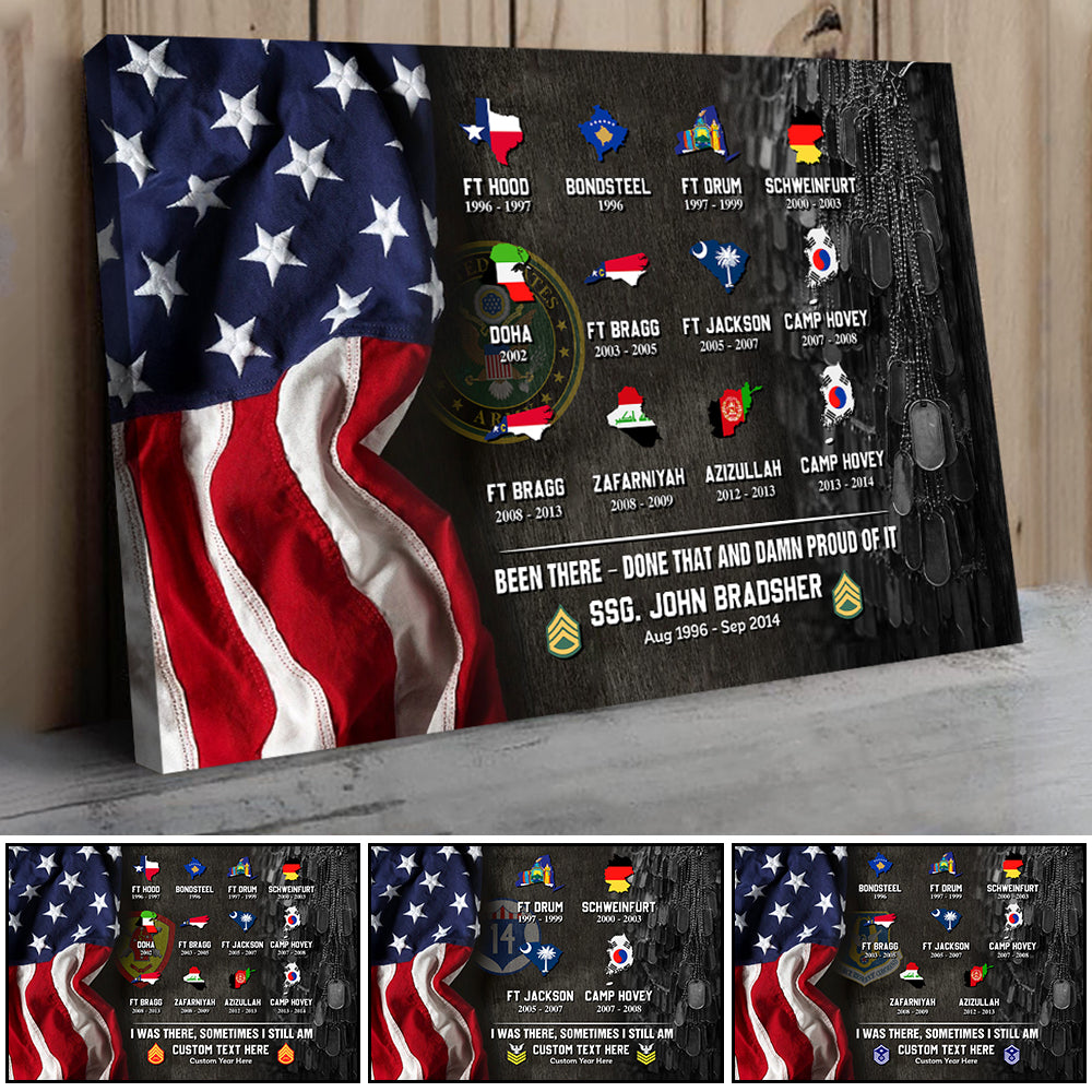 Personalized Poster And Canvas World Tour Custom Military Base All Mil ...