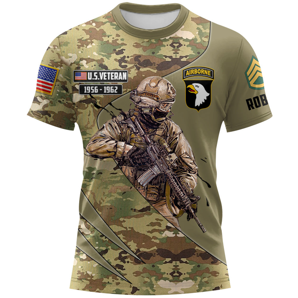 Personalized All Over Print Shirt Custom Unit Patch Military Gift For ...