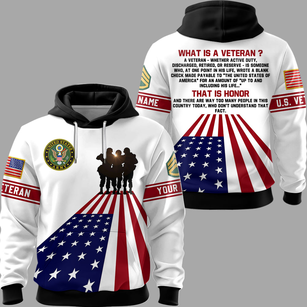 Personalized All Over Print Shirt What is A Veteran Custom All Militar ...