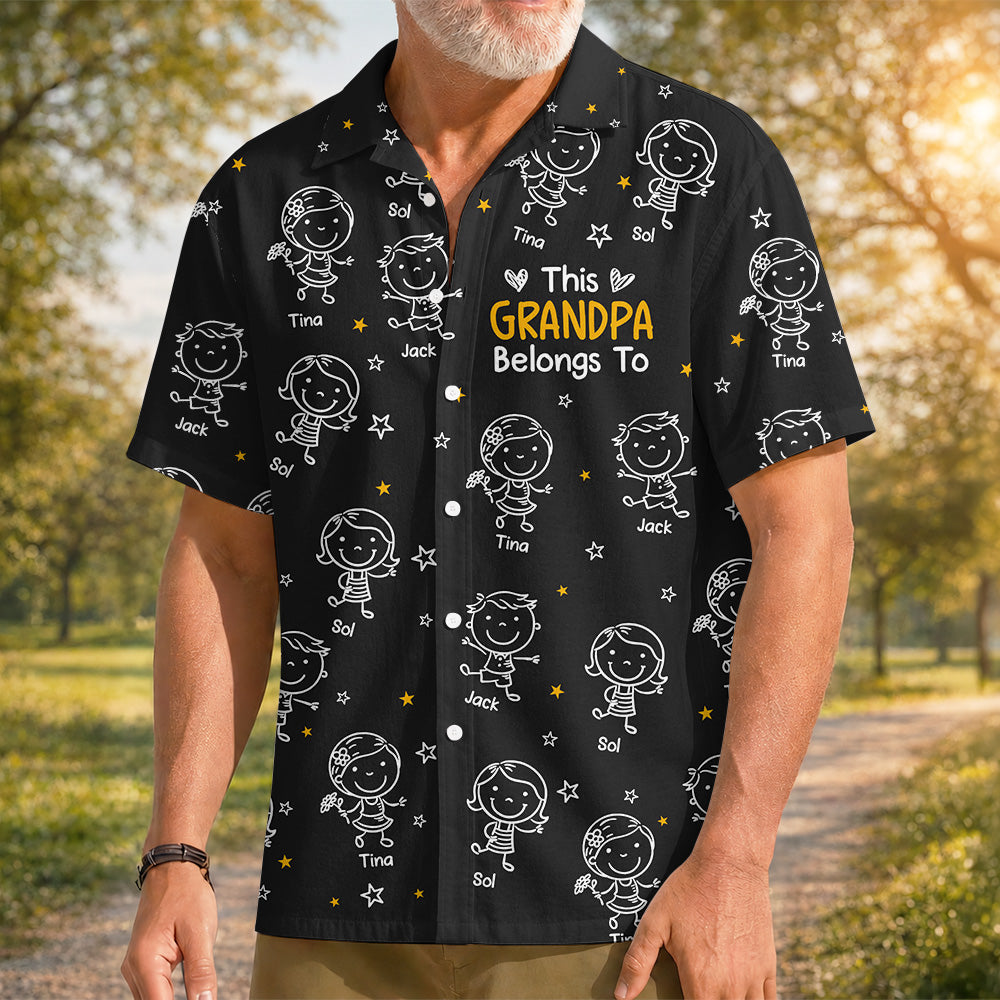 Personalized Grandpa Hawaiian Shirt, Papa Shirt With Grandkid Name, Th ...