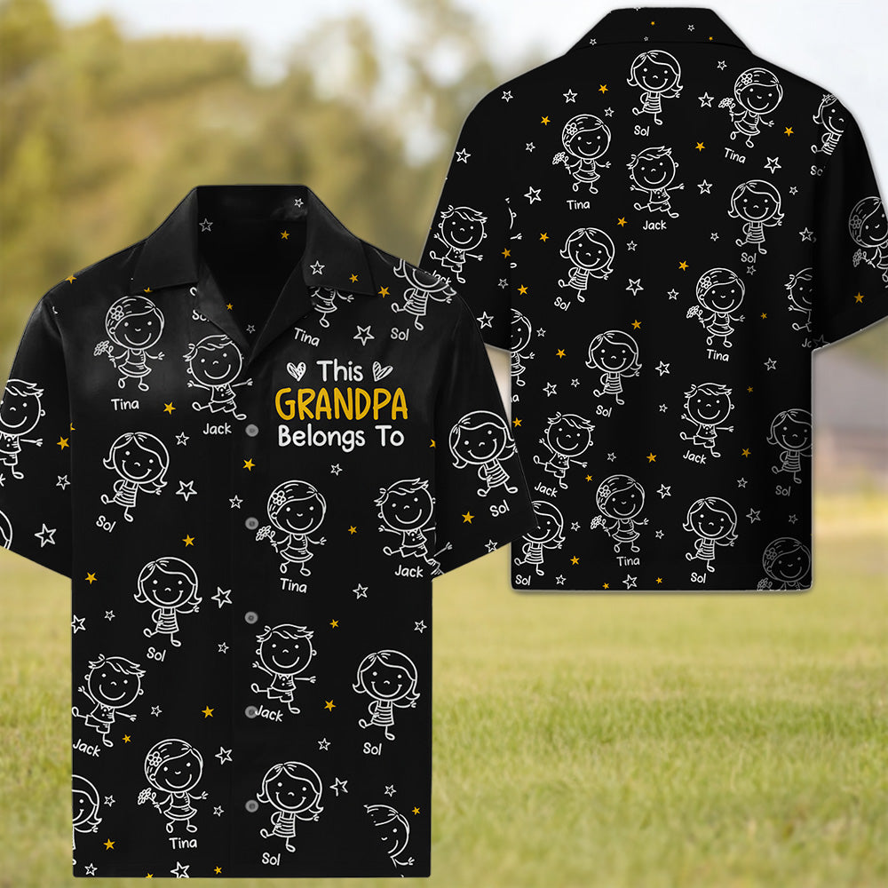 Personalized Grandpa Hawaiian Shirt, Papa Shirt With Grandkid Name, Th ...
