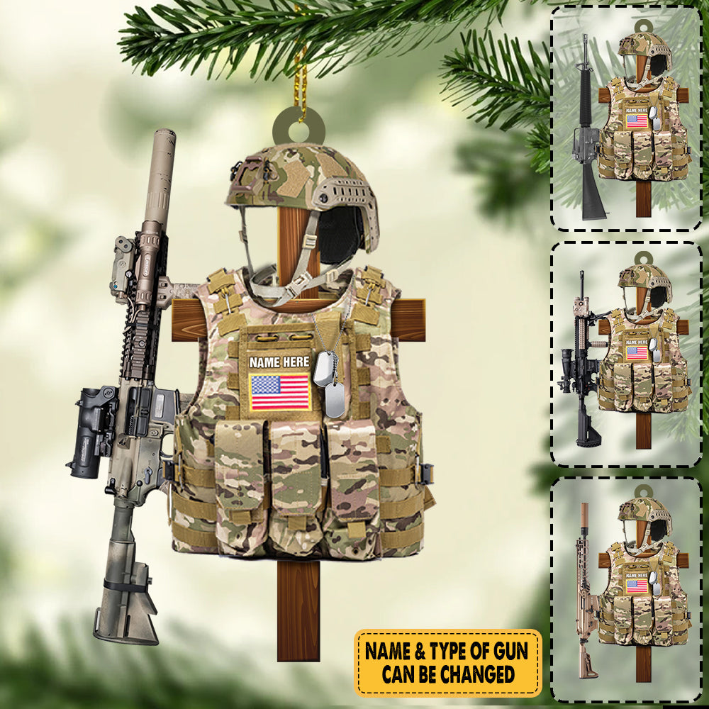 Personalized Ornament Military, Armed Forces Tactical Combat Vest Orna ...