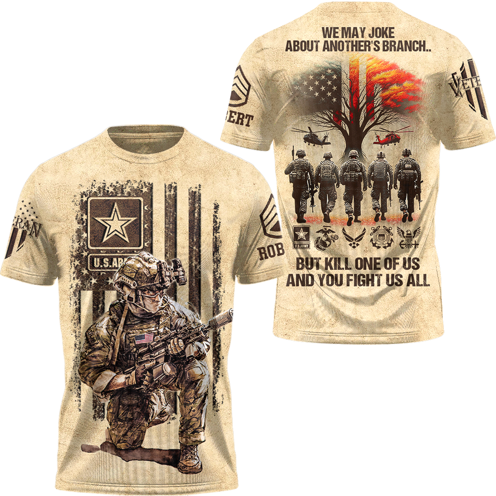 Custom All Over Print Shirt US Military Veteran Available All Military ...